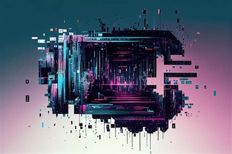 Premium Photo A Glitch In The Digital World With Bits Of Code