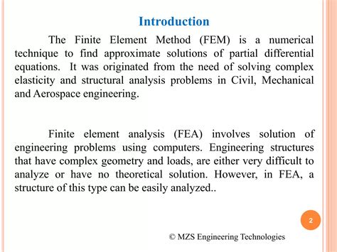 Introduction To Finite Element Method 19042018 Physics Science
