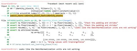 residual networks assertionerror looks like the batchnormalization