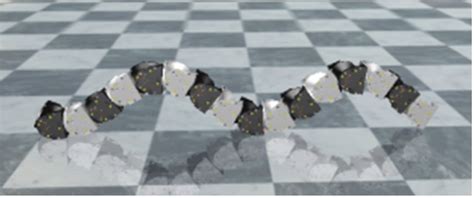 Caterpillar Like Locomotion Of 16 Module Robot Download Scientific Diagram