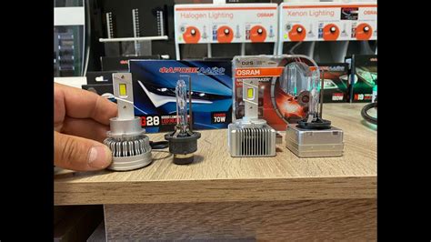 LED vs. Xenon (D2S) Лед G28 срещу Ксенон на лупа - YouTube