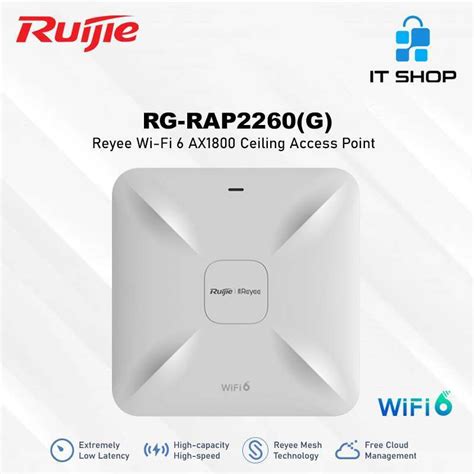 Jual Ruijie Rg Rap2260g Reyee Wi Fi 6 Ax1800 Poe Ceiling Access Point