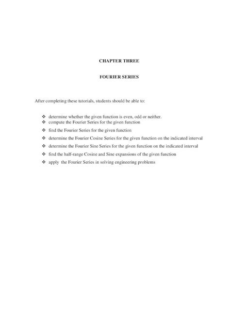 Pdf Chapter Three Fourier Seriesdetermine The Fourier Sine Series For