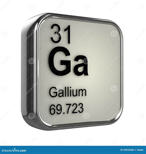 3d Gallium Element Stock Illustration Illustration Of Measurement 39032680