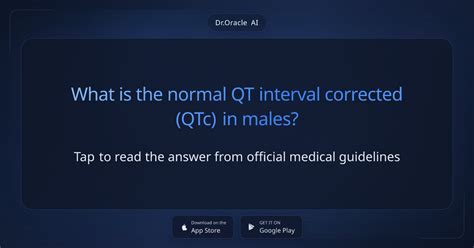 What Is The Normal Qt Interval Corrected Qtc In Males