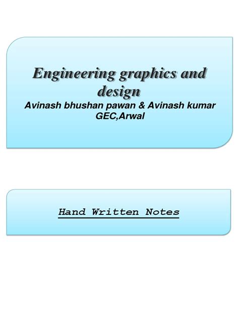 Engineering Drawing Notes Pdf
