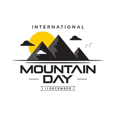 International Mountain Day Logo Design Flat Illustration 48682593