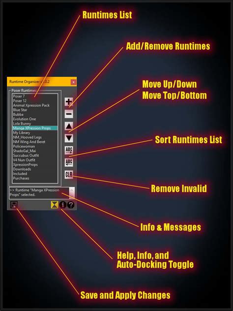 Runtime Organizer For Poser 12 Poser Python Scripts Ken1171designs