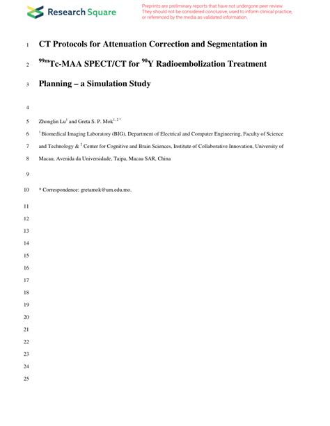 Pdf Ct Protocols For Attenuation Correction And Segmentation In 99mtc Maa Spectct For 90y