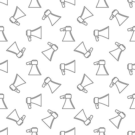 Vector Electric Megaphone Or Loudspeaker Seamless Pattern 13448206 Vector Art At Vecteezy