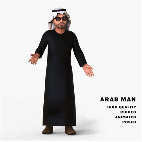 Arab man stylized character RIGGED3D模型 TurboSquid 2058007
