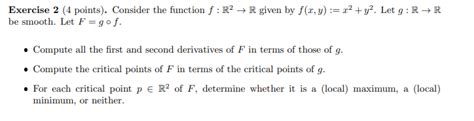 Solved Exercise Points Consider The Function F R R Chegg