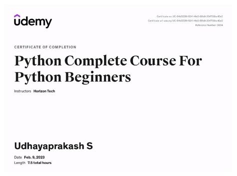 Udhayaprakash S On Linkedin Udemy Python