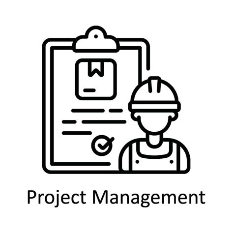 Project Management Vector Outline Icon Design Illustration Smart