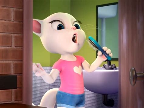 Talking Angela And Tom Kiss