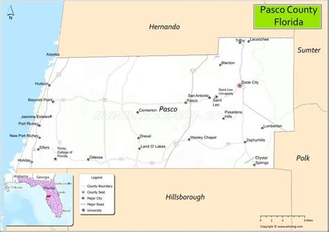 Map Of Pasco County Florida