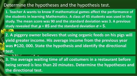 null and alternative hypothesis pptx