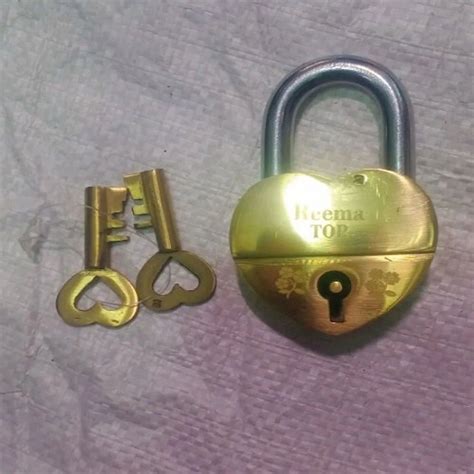 50mm Heart Reema Top Brass Padlock Set At Rs 200 Brass Padlocks In
