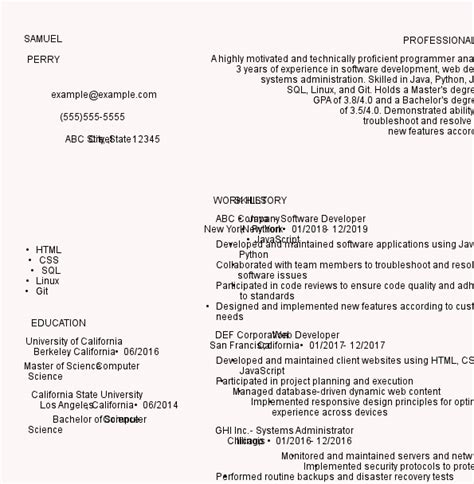 6 Great Programmer Analyst Trainee Resume Examples Livecareer