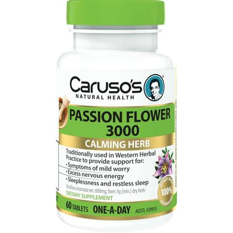 Buy Carusos Passion Flower 3000 One A Day 60 Tablets Online At