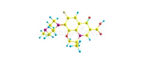 Levofloxacin Acid Molecular Structure Stock Illustrations 10