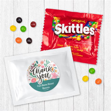 Personalized Thank You Spring Floral Skittles Just Candy