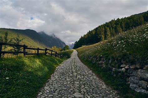 녹색 언덕과 산 사이의 오르막 길에서 목표를 달성합니다 0명에 대한 스톡 사진 및 기타 이미지 0명 경관 계곡 Istock