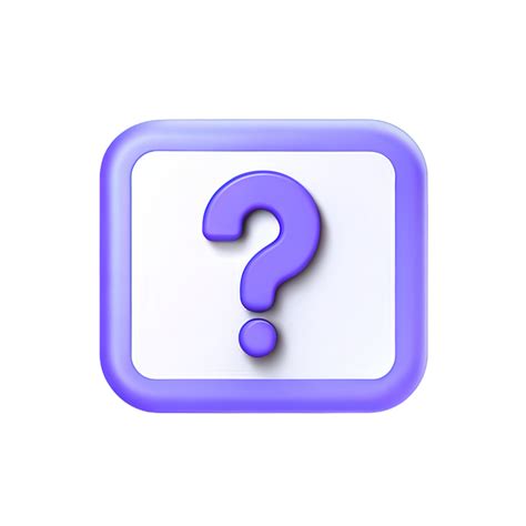 3d Question Mark Icon Sign 26552491 Png