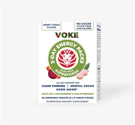 Voke Energy Chewable Superfood Tablets Baron Pilot Shop