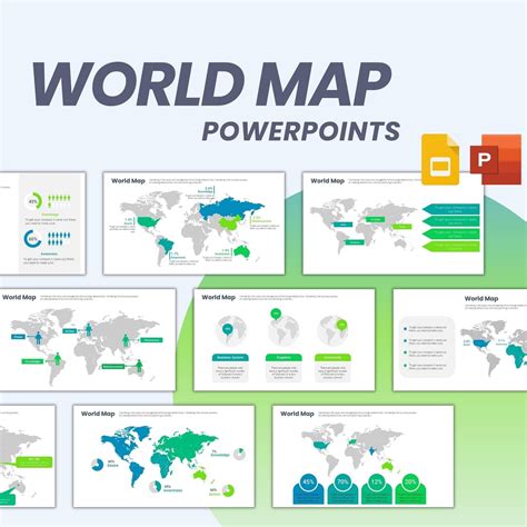 World Map Charts Powerpoint Fully Editable Templates World Map Powerpoint Templates