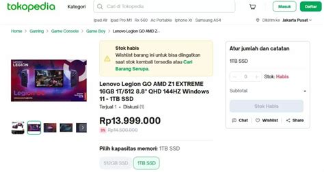 Lenovo Legion Go Masuk Indonesia Harga Juta Rupiah