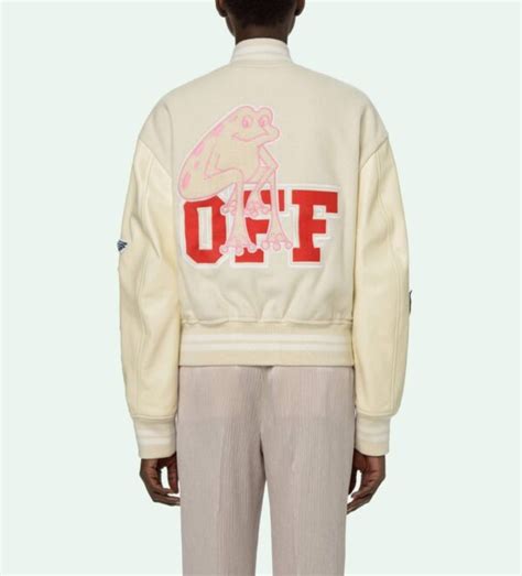 Beige Multi Patches Varsity Jacket Fan Jacket Maker