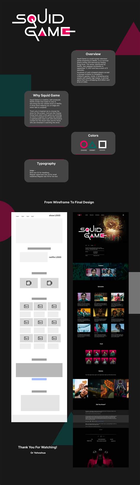 squid game web design behance