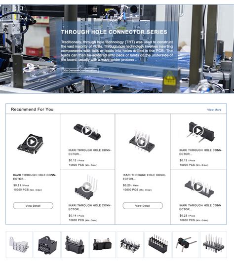 Ikari Pin Header Pcb Male Automotive Tab Header China Supplier Plastic Pcb Board Pin Header 10