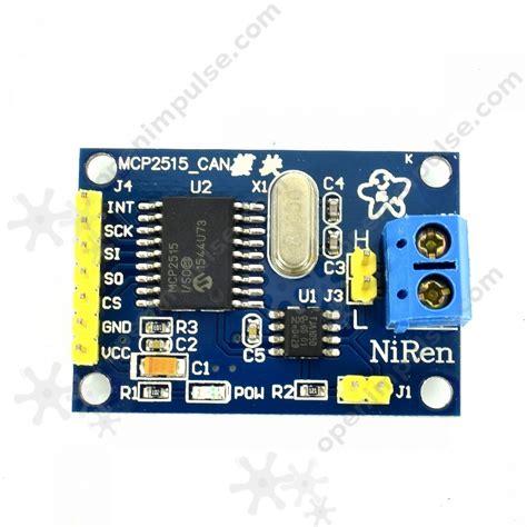 mcp2515 can controller with tja1050 driver and spi interface open impulseopen impulse