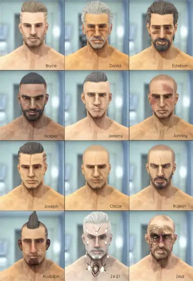 Bennzoors Male Face Presets For Looksmenu New Faces At Fallout 4