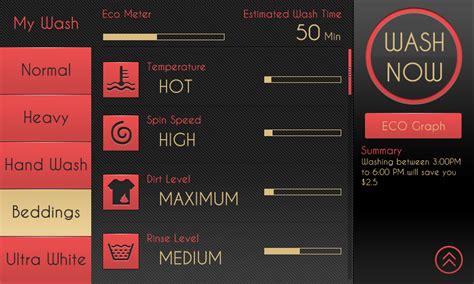 Smart Washing Machine Ui Behance