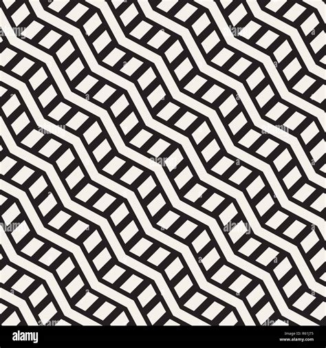 Vector Seamless Zigzag Line Pattern Abstract Stylish Geometric