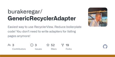 Github Burakeregargenericrecycleradapter Easiest Way To Use
