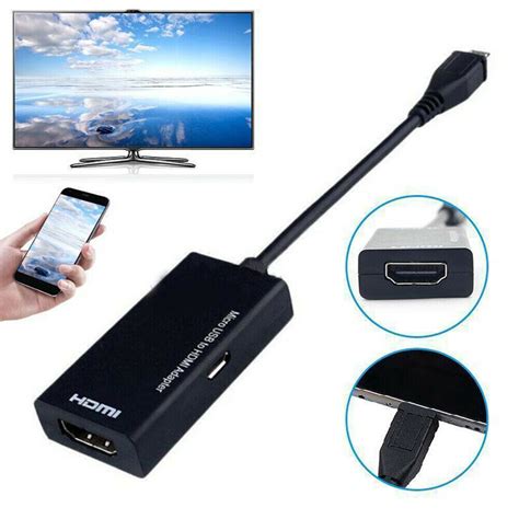 Type C Micro USB Male To HDMI Female Adapter Cab Grandado