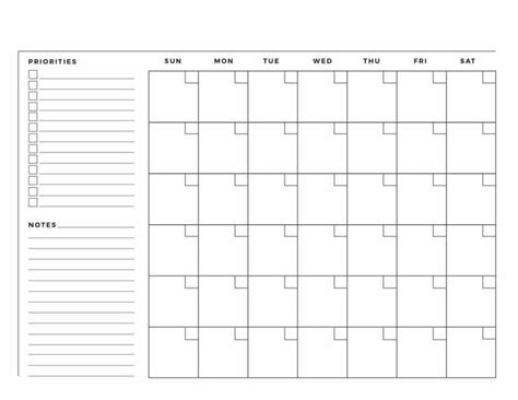 Printable Blank Calendar Templates World Of Printables Throughout