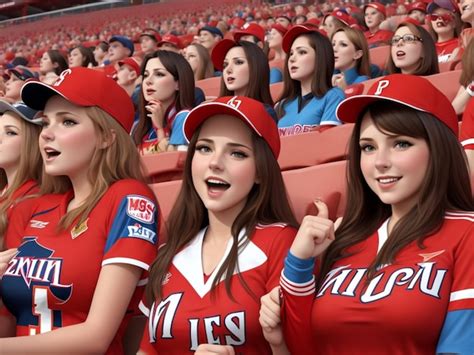 Premium Ai Image Female Football Fans