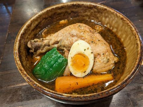 電波男 on Twitter 綱島 らっきょStar 知床地鶏とUS鳥のコンボスープカレー3辛スープ大盛玄米普通盛 かつて琴似の
