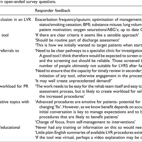 Comments From Open Ended Survey Questions Download Scientific Diagram