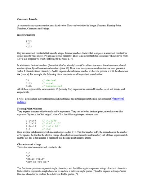 Constants Literals And Operators Pdf Boolean Data Type Computer