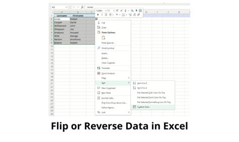 Flip Or Reverse Data In Excel A Quick HowTo Guide Flip Or Reverse Data In Excel A Quick HowTo Guide