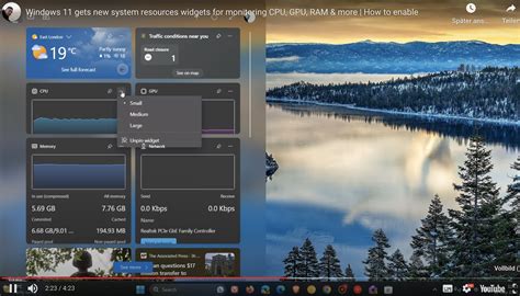 New System Resources Widgets For CPU GPU RAM Monitoring In
