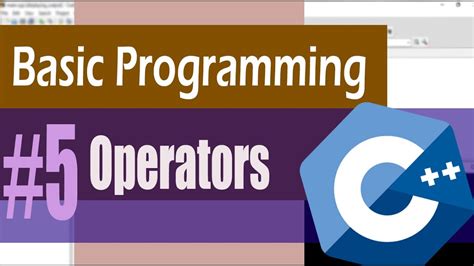 C Basic Programming Tutorial 5 Operators Youtube