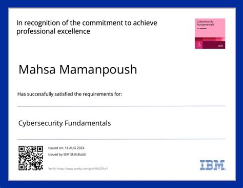 Mahsa Mamanpoush On Linkedin Cybersecurity Ibm Skillsbuild