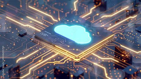 Technology Background Illustration Of An Artistic Representation Of A